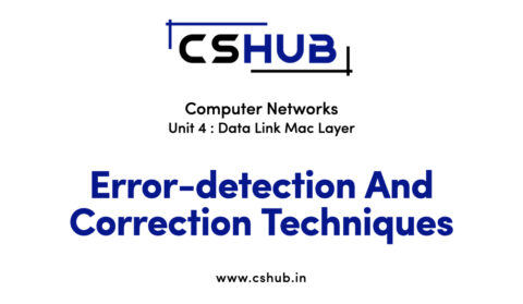 Error-detection And Correction Techniques - CSHUB