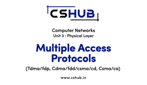 Multiple Access Protocols(Tdma/fdp, Cdma/fdd/csma/cd, Csma/ca) - Computer Networks